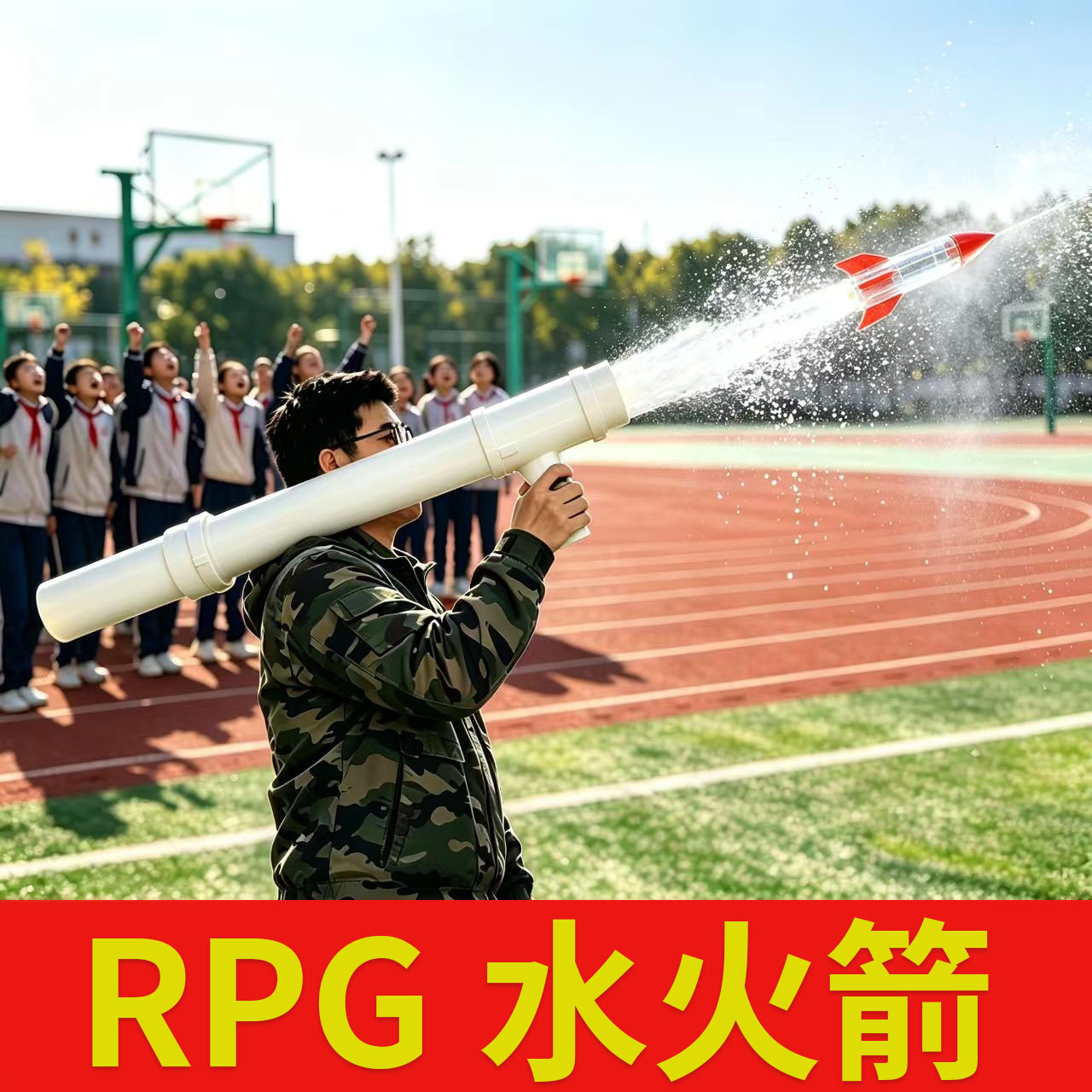 水动力发射水火箭户外玩具亲子互动RPG全套制作材料可乐瓶发射器