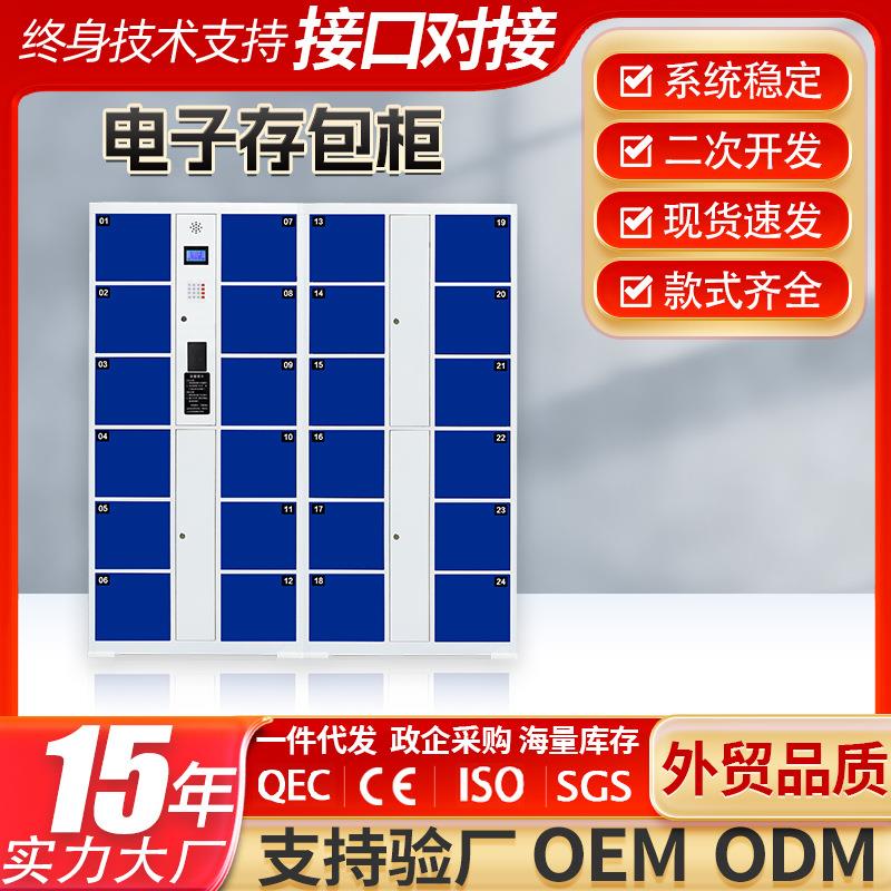学校人脸识别智能收纳柜子商场刷卡微信扫码寄存柜超市电子存包柜