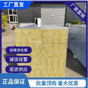 岩棉净化板 岩棉夹芯板防火外墙彩钢板净化保温工程隔墙板