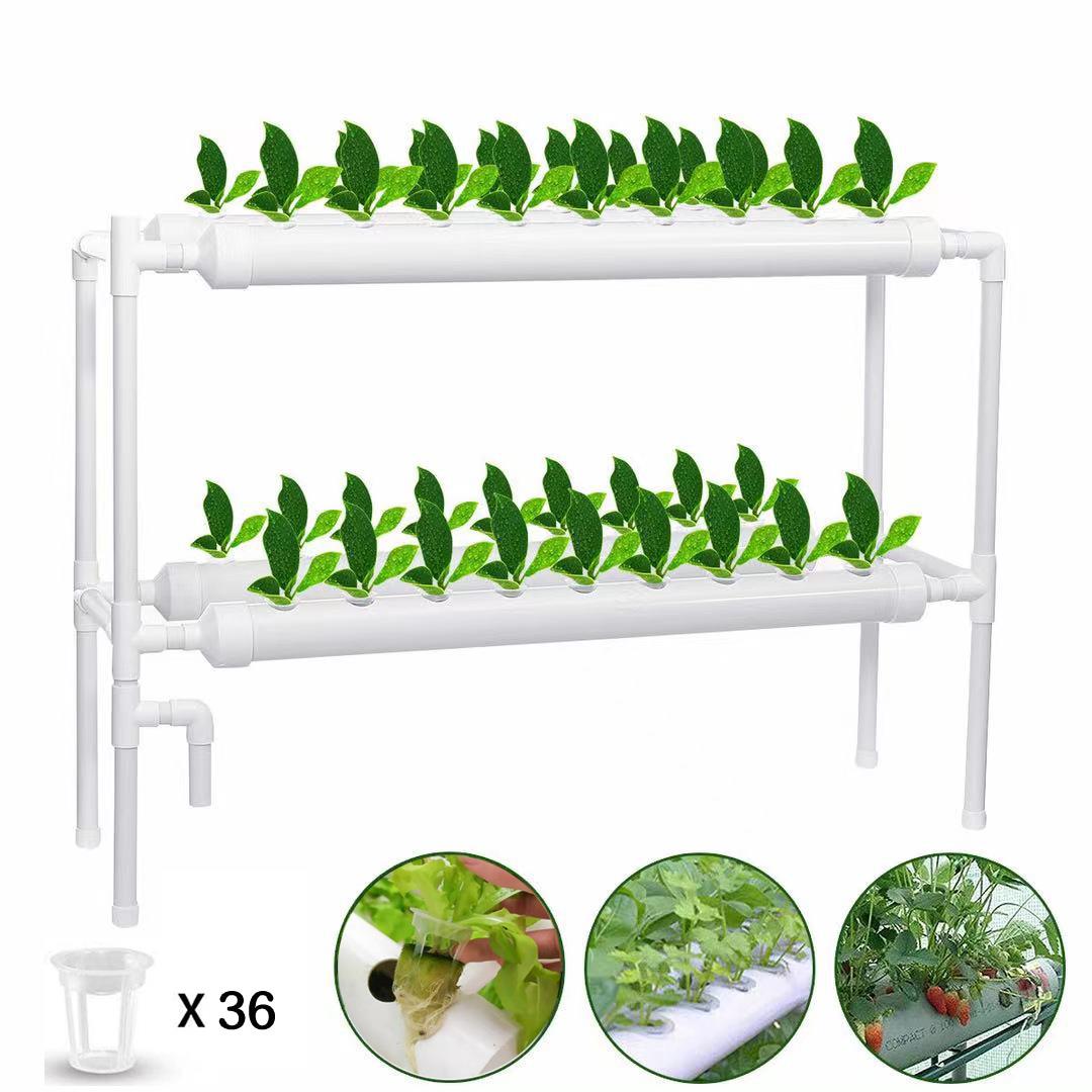 无土栽培蔬菜设备家庭阳台管道式水培种植架自动化多层水耕种菜机