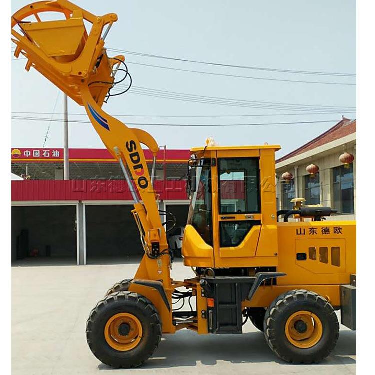 建筑工地用装载机 农用运粮抓木机 一机多用工程铲车 转向灵活