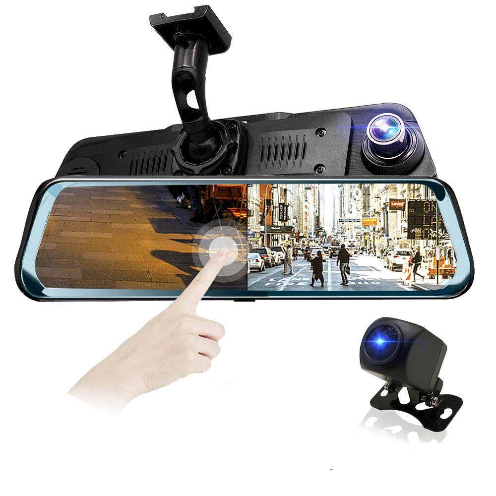 新款汽车360流媒体后视镜行车记录仪car dvr高清倒车影像双1080P