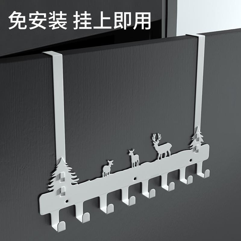 门后挂钩挂衣架卧室门上免打孔无痕门背后收纳置物衣服挂架衣帽钩