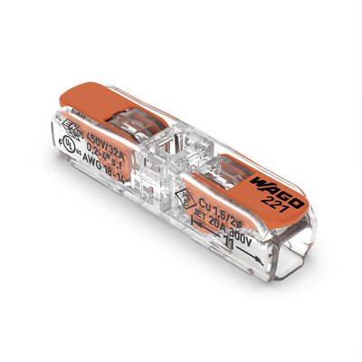 万可接线端子221-2411电线对接连接器灯具快速接线头60只整盒