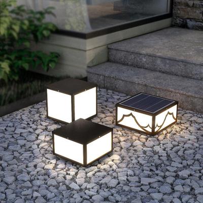 太阳能户外柱头灯 防水院子大门柱灯LED别墅庭院围墙柱子灯新农村