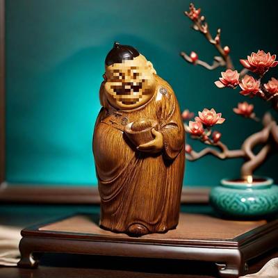 店铺摆件仿崖柏根雕小摆件手把件随形原木雕刻工艺品