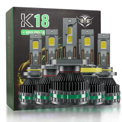 跨境爆款汽车led大灯K18 12V-24V货车大功率白光4575大灯珠汽车前