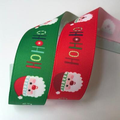 姚明LS014丝带圣诞老人印刷罗纹带缎带礼品包装带