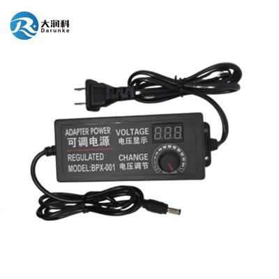 可调电源3-12V5A带显示电机马达水泵LED调压可调速电源适配器60W