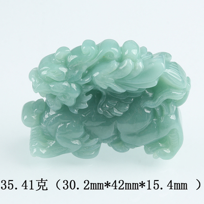 欧说珠宝翡翠麒麟招财纳福项链