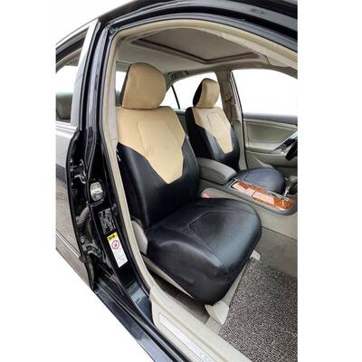 爱车达AD9429米色拼黑PVC汽车座套椅套半套全套四季通用厂家直销