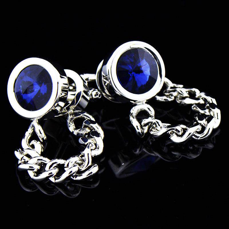 英博ixiukou墨兰链式水晶袖扣袖钉男士法式纽扣cufflinks/991594