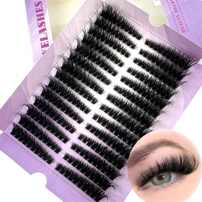 14Rows Fluffy Lash Clusters Thick Volume Eyelash Clusters Ex