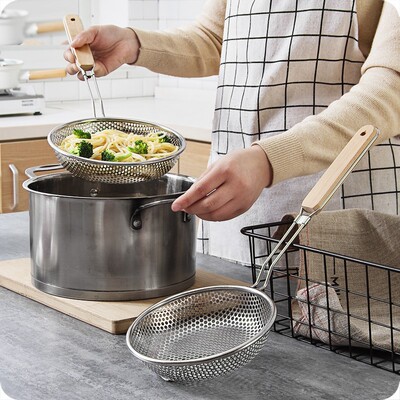 Ustar scoop surface stainless steel make dumplings colander