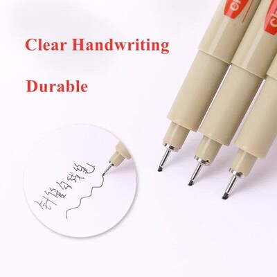 Manga Black Fineliner Marker Pens Art Supplies Waterproof Sk
