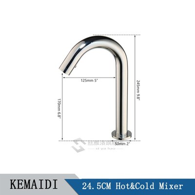 Matte Black Hand Touch Tap Automatic Inflated Sensor Faucet