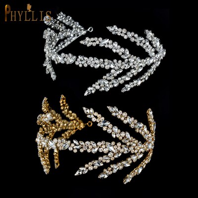 A271 Bridal Headpiece Baroque Headwear Crystal Hair Jewelry