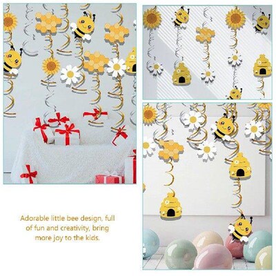 Birthday Party Supplies Decoration Bee Hanging Swirl