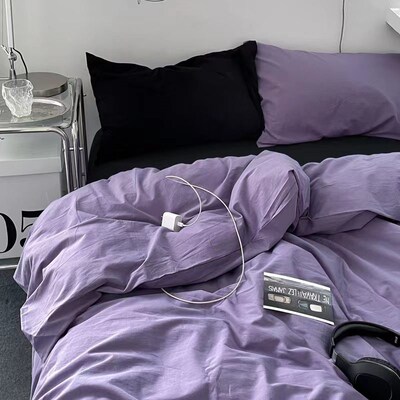 4 pcs bed sheets set beddings cotton flat sheet pillowcases