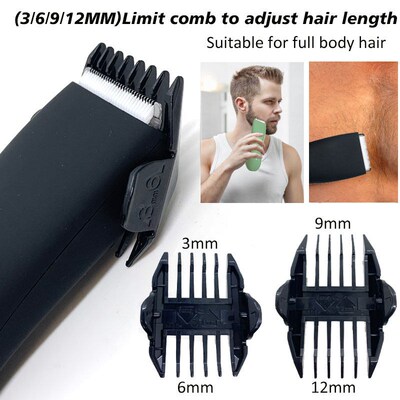 Cordless Waterproof Electric Body &Pubic Hair Trimmer Set wi