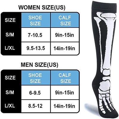 Halloween skull compression socks Stretch socks sports socks
