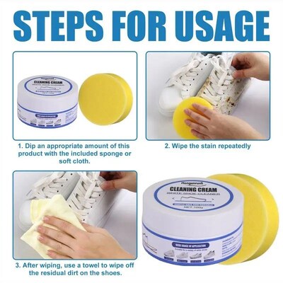white shoe cleaning cream Shoe Stain Removal Cleaner With Cl