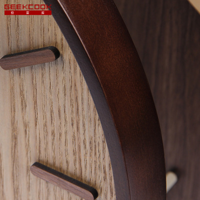 14 inch stereo wooden silent wall clock Norwegian forest sca