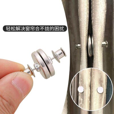 Magnetic curtain clips, snap closure, detachable, light-bloc