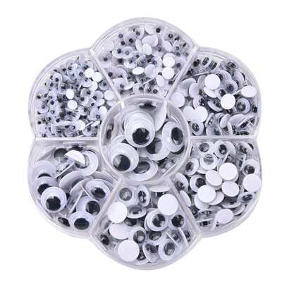 700pcs Round SelfAdhesive Wiggly Google Eyes Plastic Cartoo
