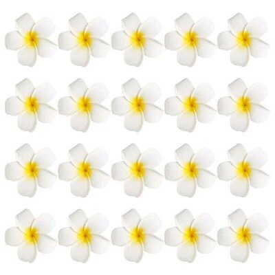 20 Pcs Artificial Frangipani Hair Barrettes Headdress
