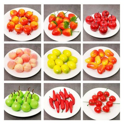 10/pcs lot Mini Simulation Foam Fruit And Vegetables Artific