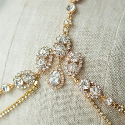 Crystal Forehead Headband Wedding Bridal Hair Chain Headpiec