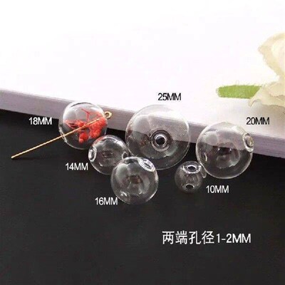 200-500X 18mm Clear Beads Glass Globes orb Mini Round Ball