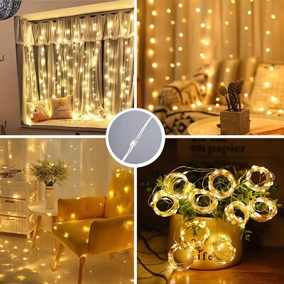 Valentines Day 3m Led Curtain Garland Fairy Lights Festoon