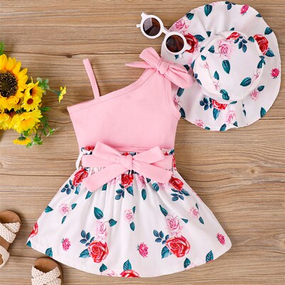 1-6 Years 3pcs Summer Baby Girl Clothes Lounge Set Sleeveles