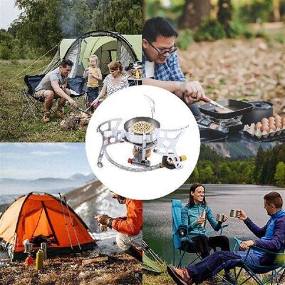 Camping Gas Stove Windproof Portable Gas Stove With Storage