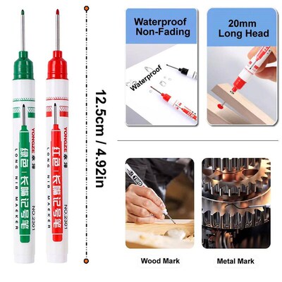20mm 4 Colors Deep Hole Long Head Nib Markers For Metal Pen