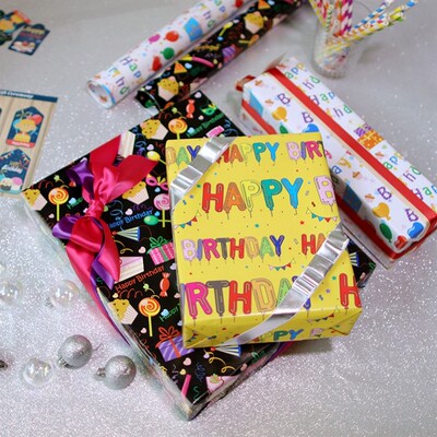 gift wrapping paper children birthday packaging生日礼物包装