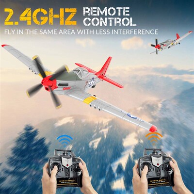 New P51D RC Airplane One-key Aerobatic 2-Ch/4-Ch RC Plane RT