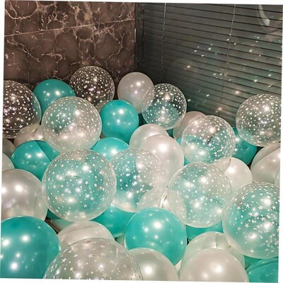 Blue Balloons Air Ballons Deco Birthday Star Foil Baloon