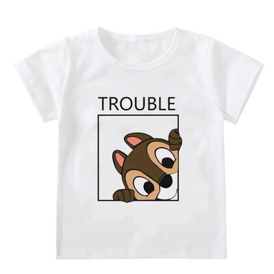Chip and Dale  Kids Tshirts Cartoon Double and Trouble Print