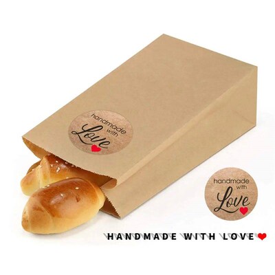 100-500pcs Round Natural Kraft Handmade ers Scrapbooking For