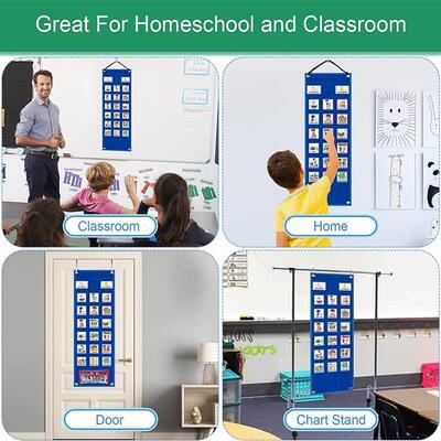 Chldren Vsual Schedule Calendar Chart Autsm Learnng Mate新款