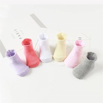 6 Pairs/lot 0 to 5 Years Anti-slip Non Skid Ankle Socks With