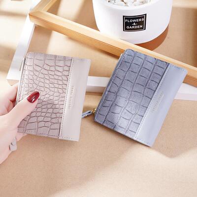New Fashion Crocodile Pattern Womens Wallets Mini Coin Purs