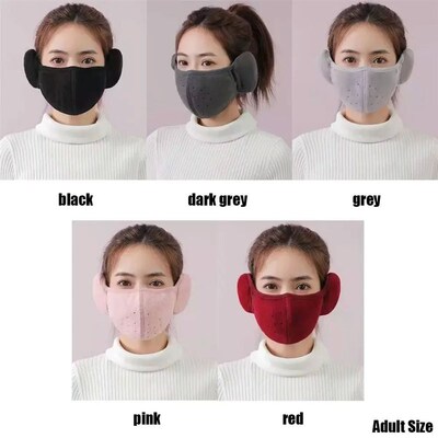 Women Winter Cold-proof Earmuffs Windproof Fleece Mouth Cove