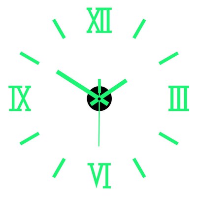 3D Luminous Wall Clock Frameless Acrylic DIY Digital Clock W