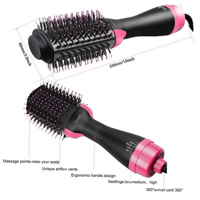Multifunctional Hair Straightener Curler Dryer Hot Air Brush