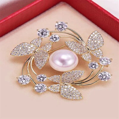 Temperament butterfly wreath brooch fashion jewelry suit pin