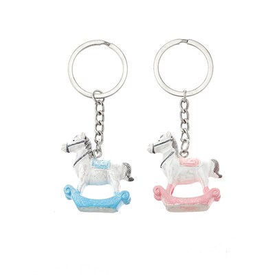 Birthday party gifts, wooden horse keychain pendants, weddi